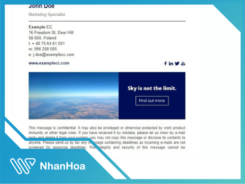 Mẫu chữ ký Email doanh nghiệp [ĐẸP VÀ HIỆN ĐẠI NHẤT]